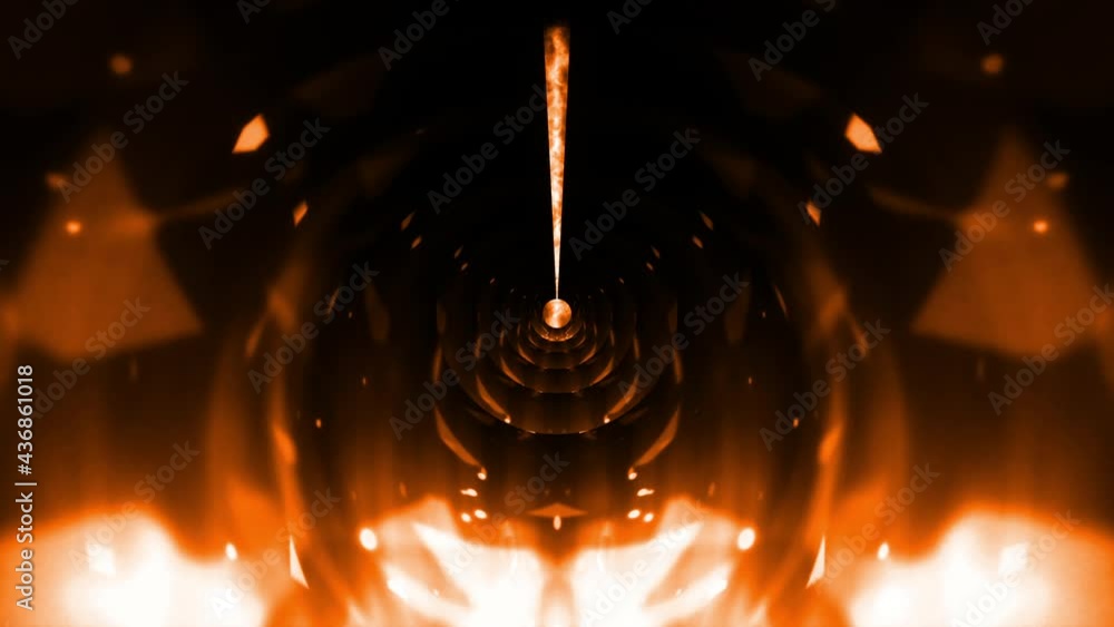Abstract flame fire energy 3D hall. Vortex energy flows in modern ...