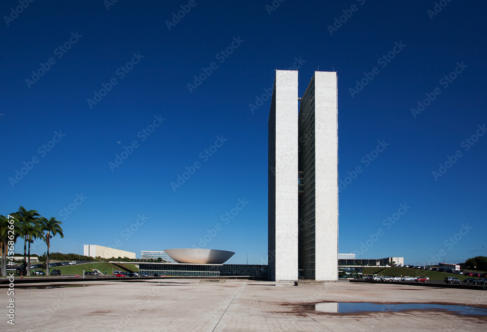 BRASILIA, BRAZIL- November 15, 2016: Government buildings, designed by ...