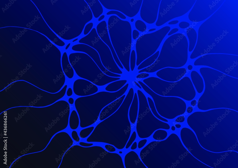 Dark blue stream gradient background with fluid grid elements ...