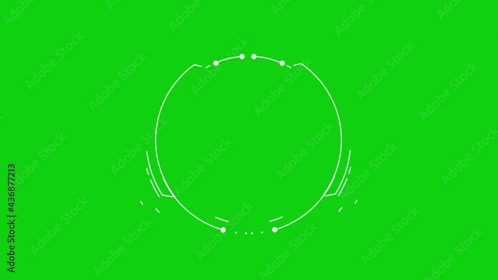 Green Screen Background. Radial HUD Circles Burst UI Elements. HUD ...