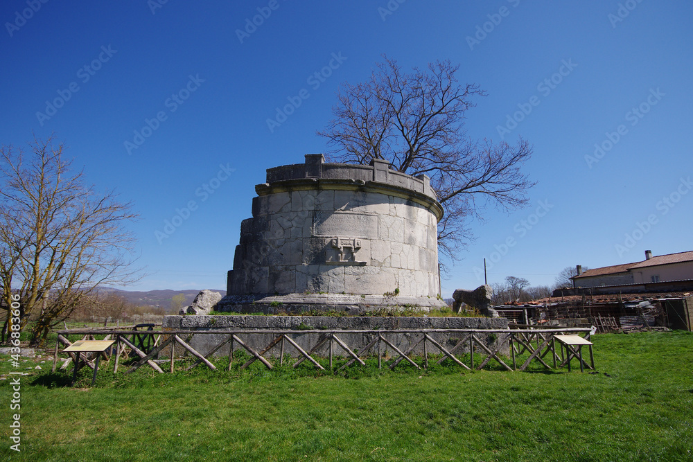 The mausoleum of Caius Ennius Marsus is located outside the city walls ...