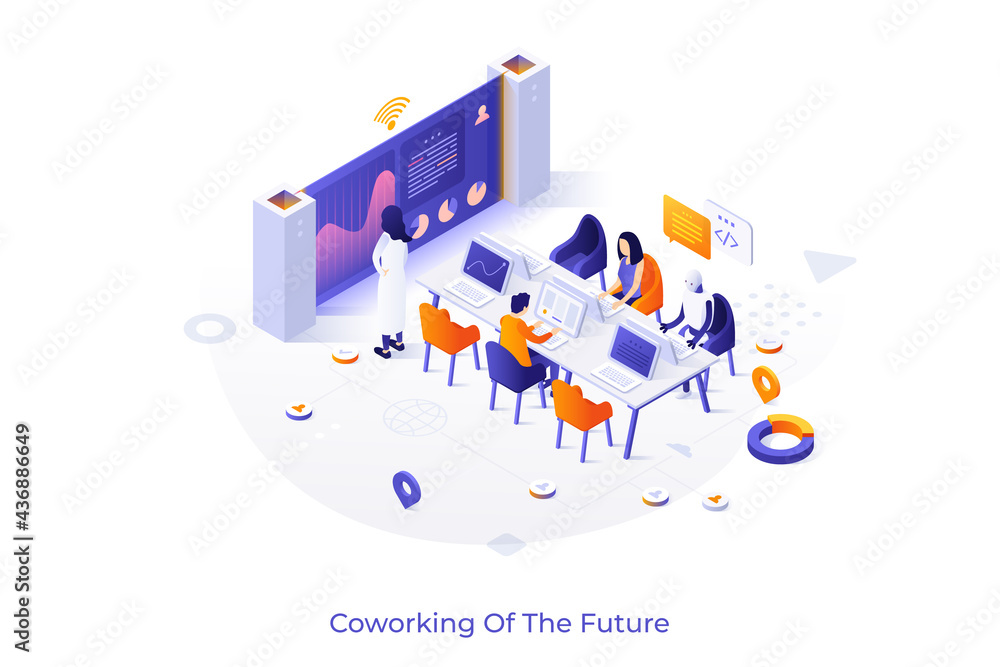 Isometric Vector Illustration For Website Stock Vector | Adobe Stock