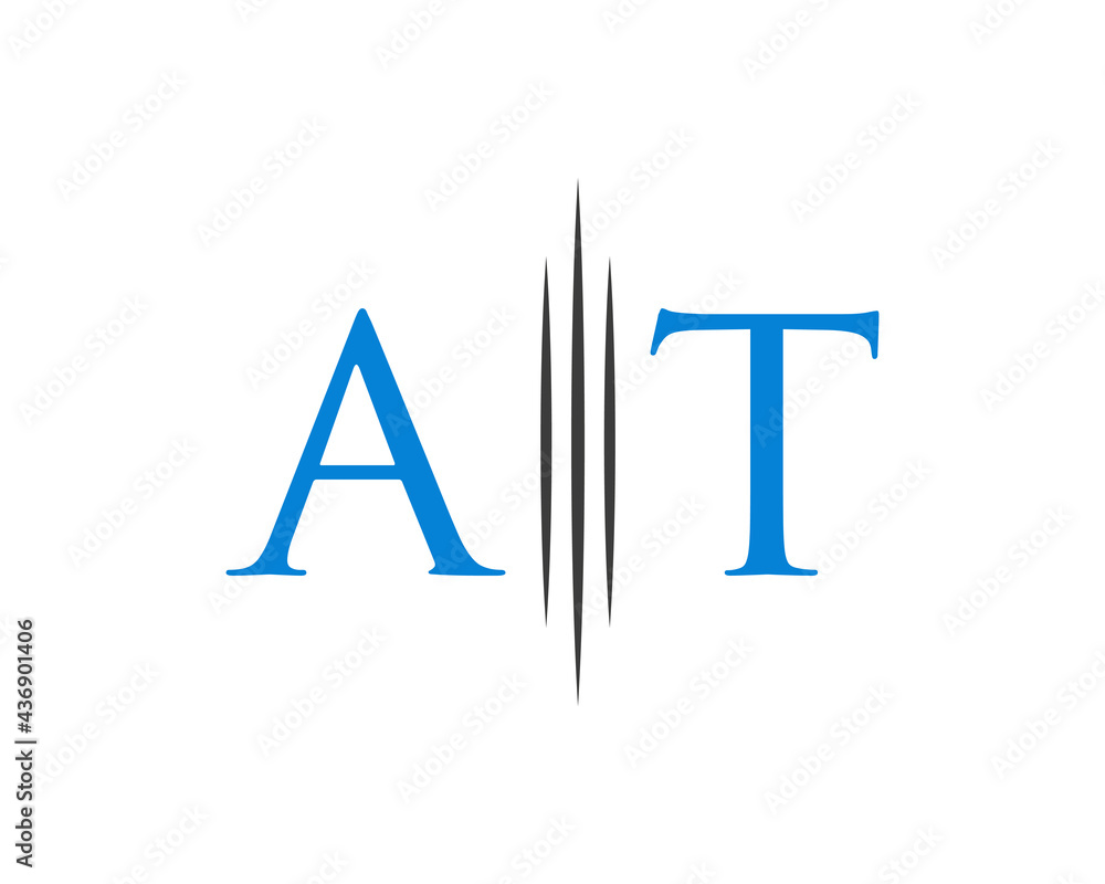 AT monogram, Initial AT logo, Letter AT logo for company, law, luxury ...