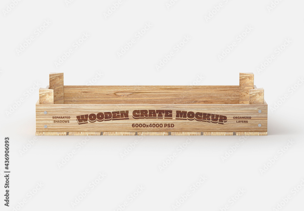 Wooden Crate Mockup Stock Template | Adobe Stock
