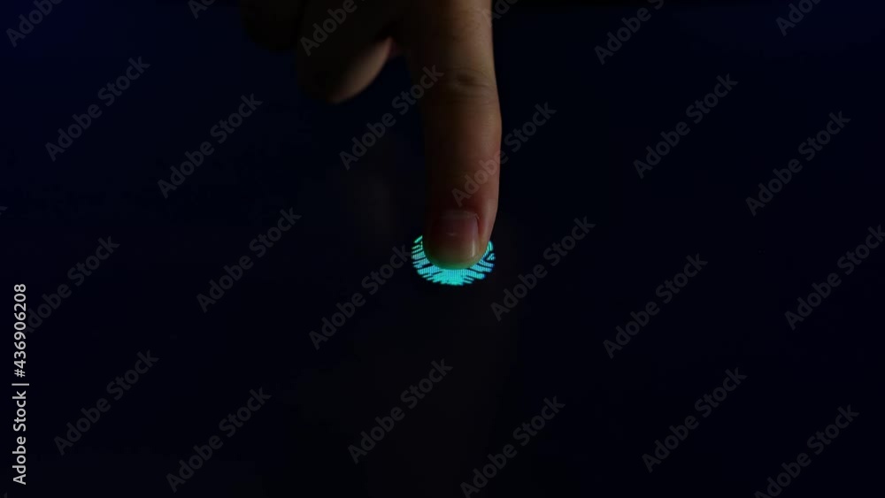 Human Finger Pushes Touch Fingerprint With Futuristic Artificial ... Human Finger Pushes Touch Fingerprint With Futuristic Artificial ...