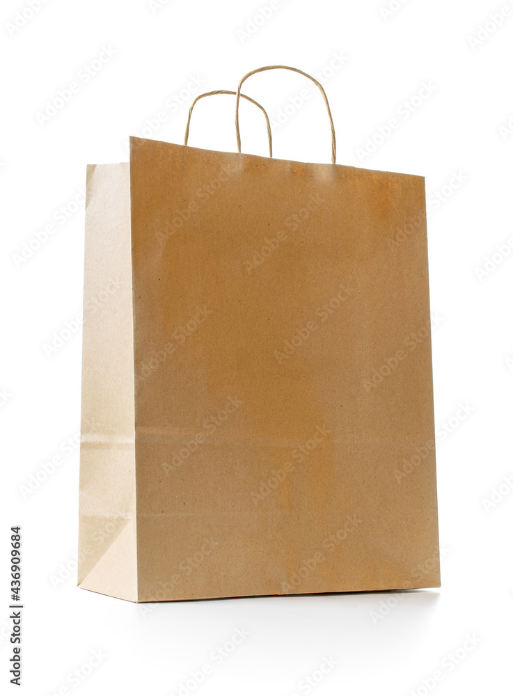 Brown paper bag texture. Kraft recycle package with empty blank space ...