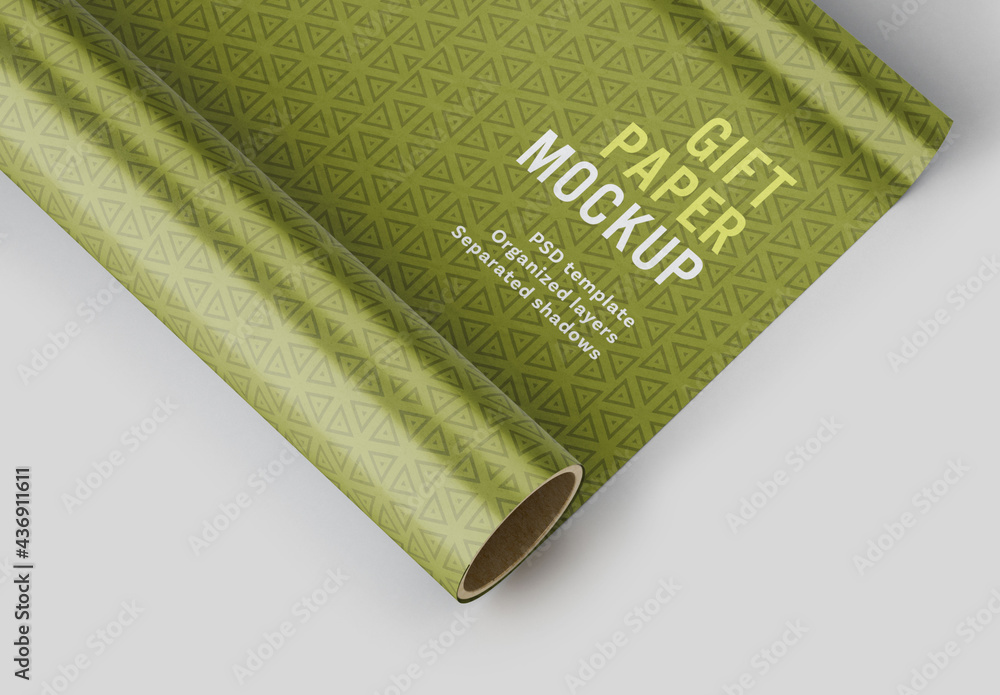 Gift Wrapping Paper Mockup Stock Template | Adobe Stock