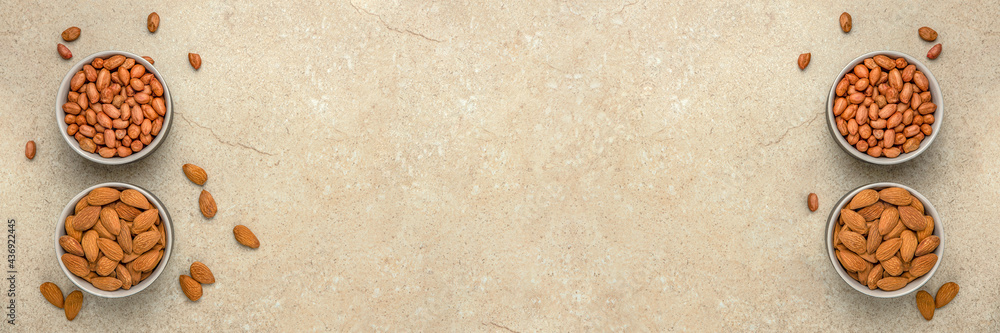 Nut background. Banner for large format printing, advertising and ...