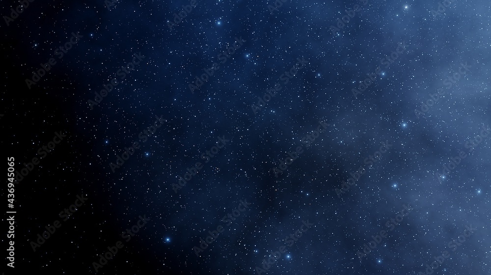 Stars in sky, starry night starlight shine of milky way, space cosmic ...