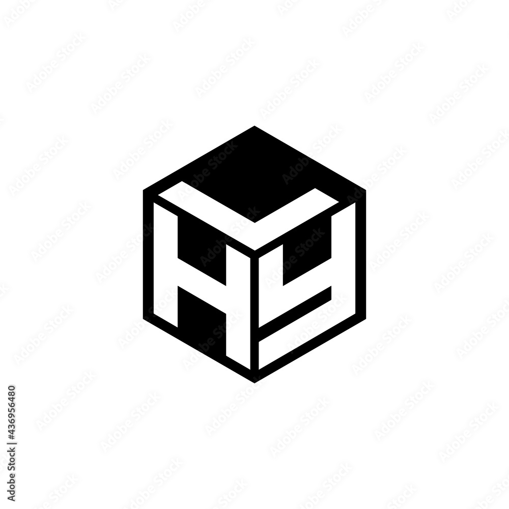HYL letter logo design with white background in illustrator, vector ...