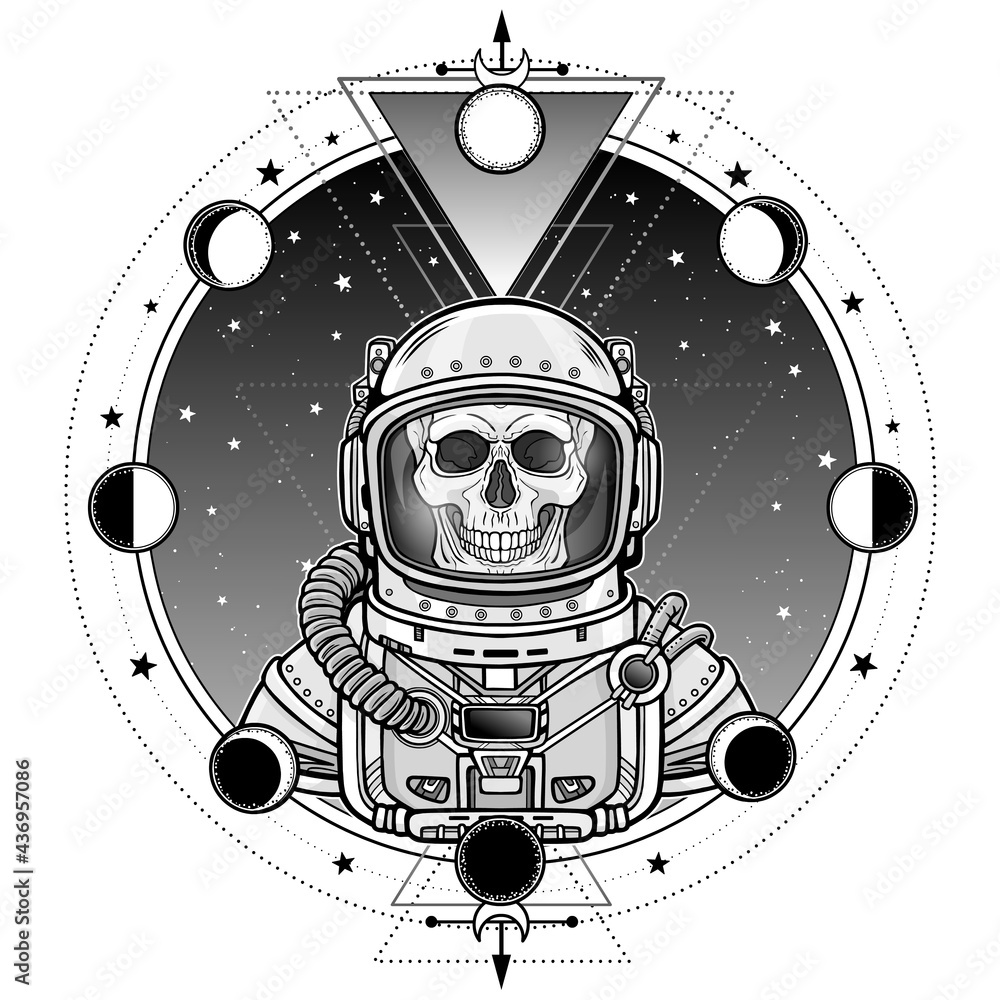 Skeleton And Space Suit