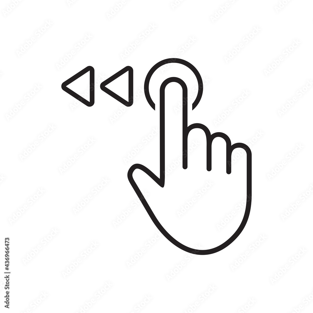 swipe to left icon , slide to left icon Stock Vector | Adobe Stock