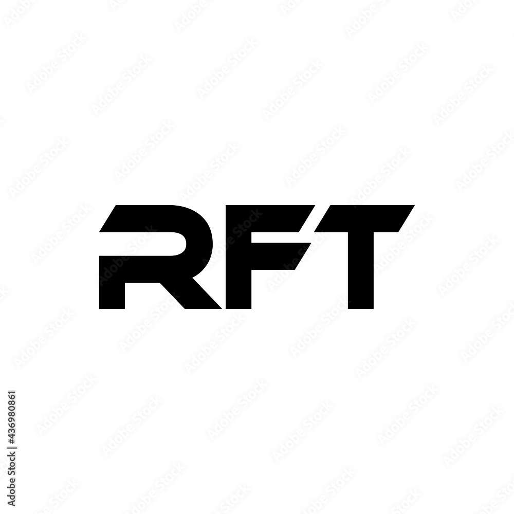 RFT letter logo design with white background in illustrator, vector ...