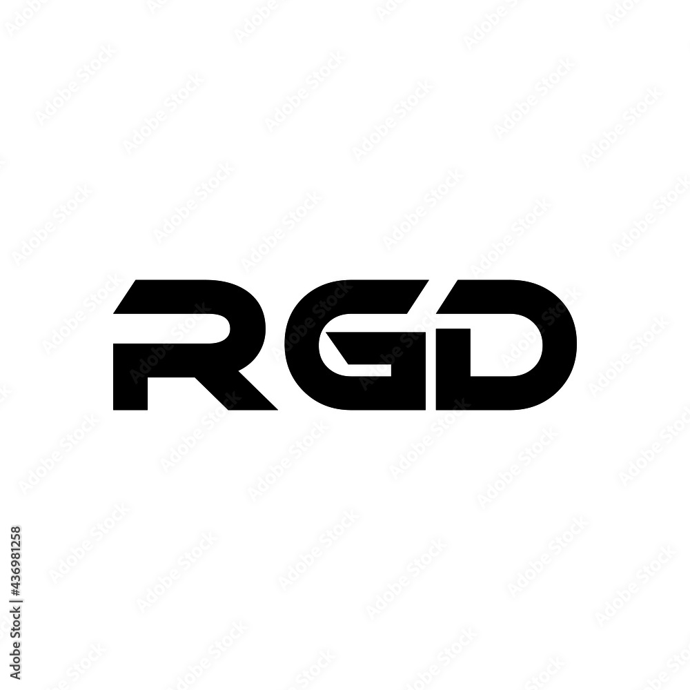 RGD letter logo design with white background in illustrator, vector ...