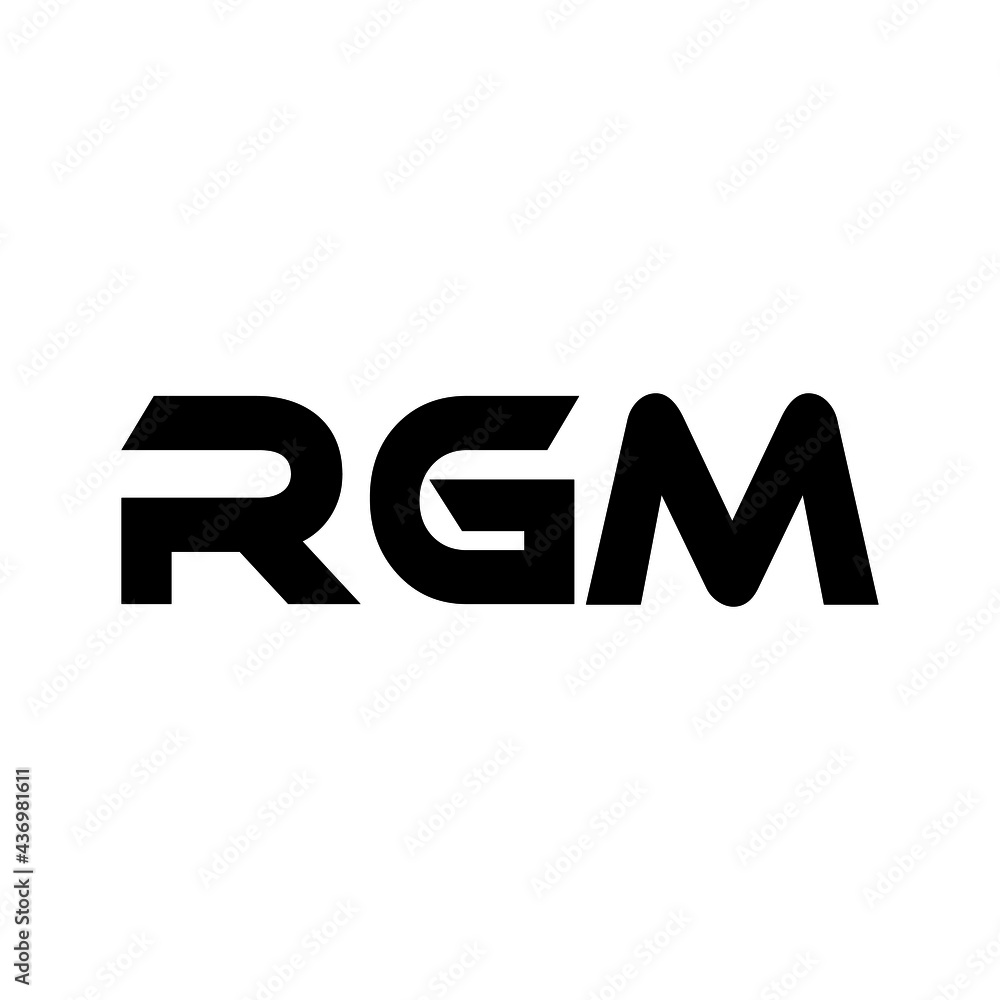 RGM letter logo design with white background in illustrator, vector ...