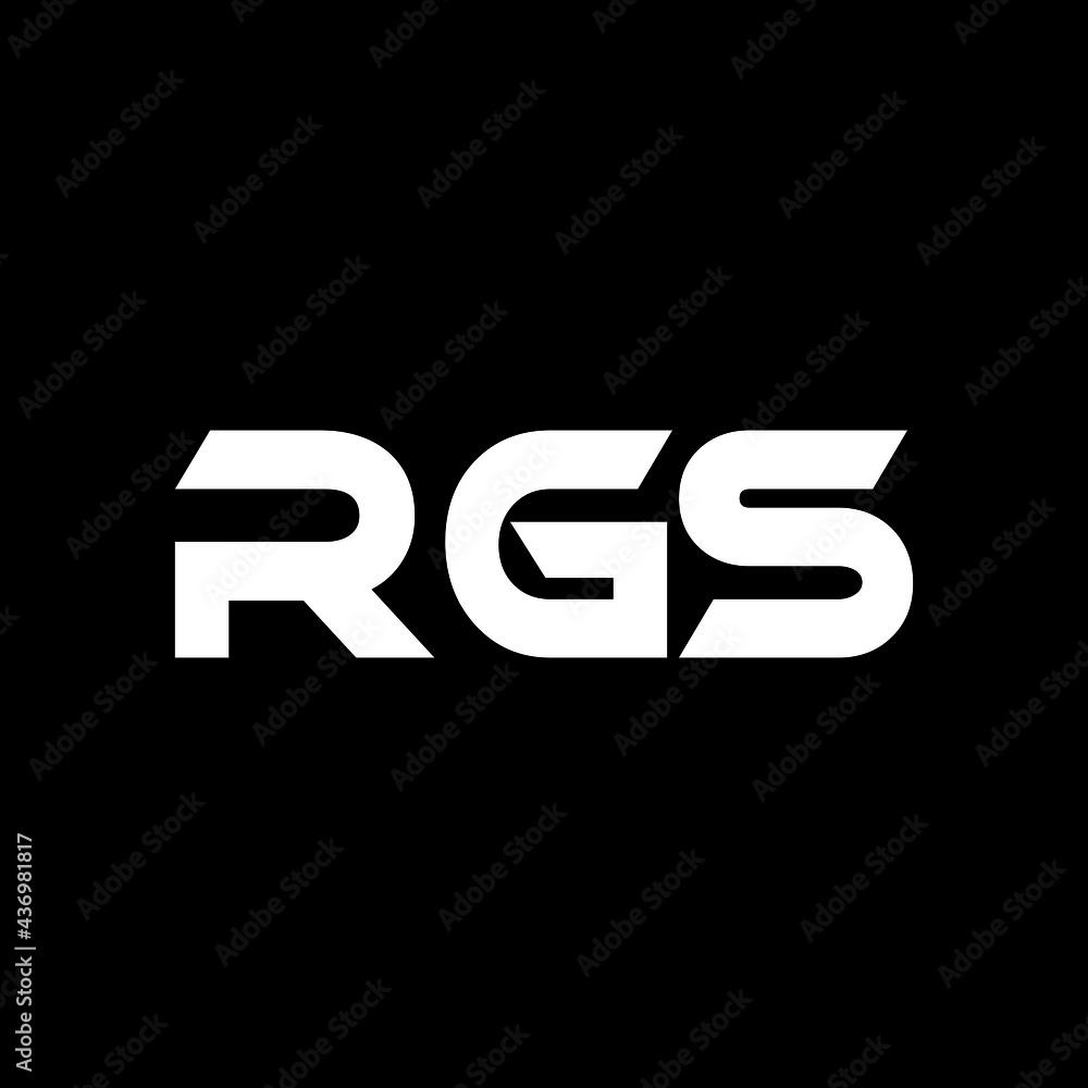 RGS letter logo design with black background in illustrator, vector ...