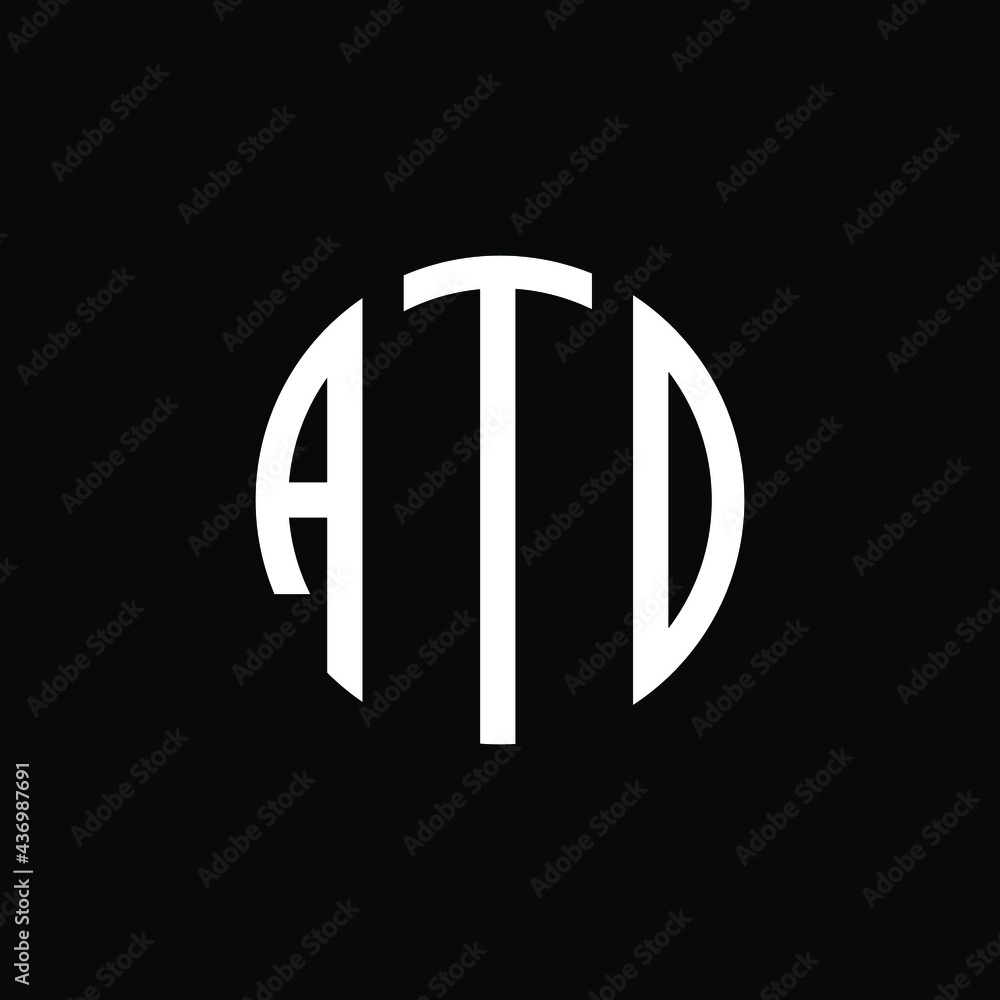 Black Circle Logo 3 Letters