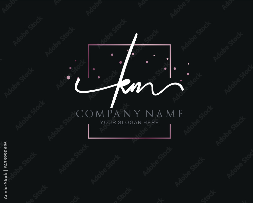 Initial KN Handwriting monogram logo Vector Stock Vector | Adobe Stock