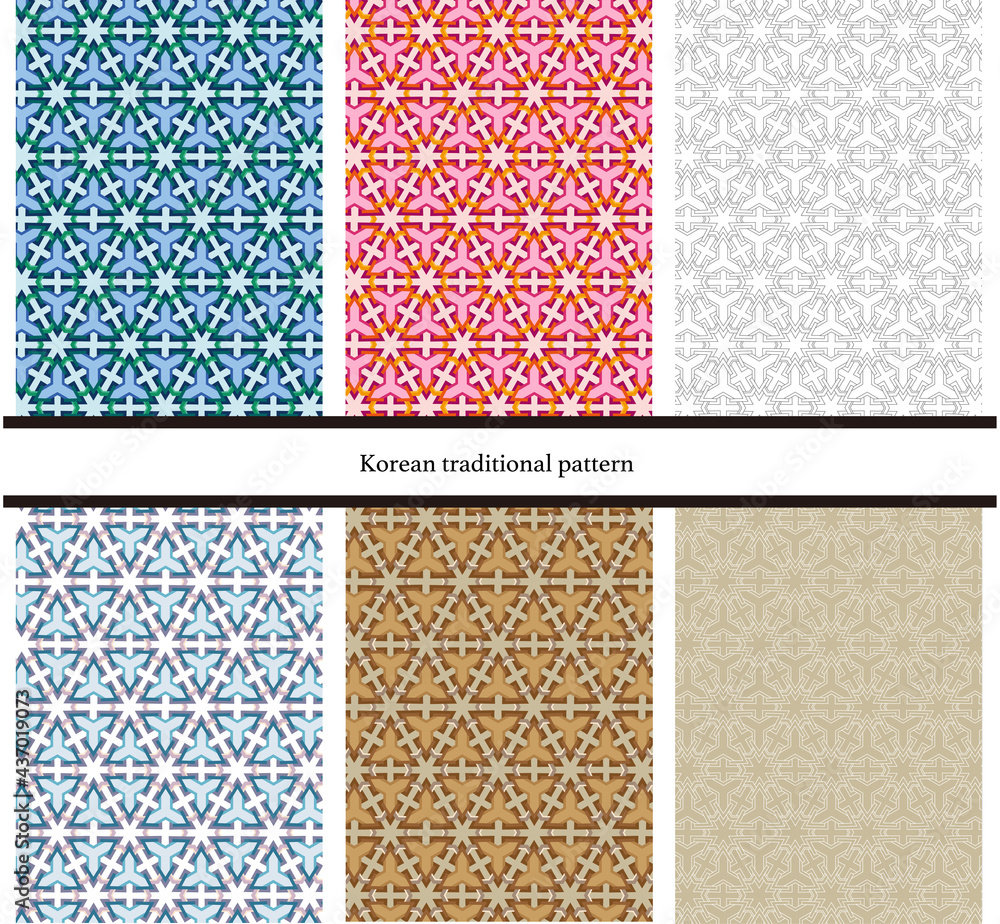 Korean traditional pattern Stock Vector | Adobe Stock