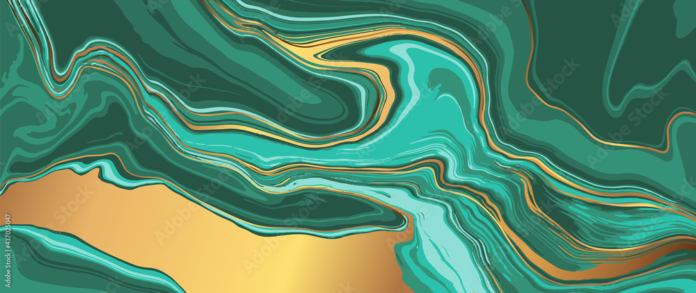 Marble and gold abstract background vector. Marbling wallpaper design ...
