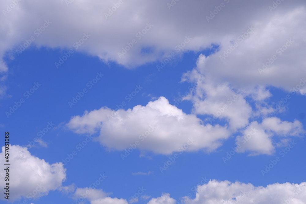 Clouds in the blue sky. Sky background. Sky texture. Stock Photo ...