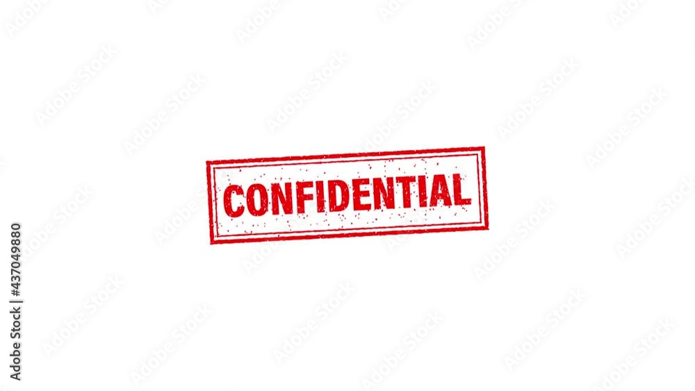 Confidential on red background. Padlock icon. Vintage confidential ...