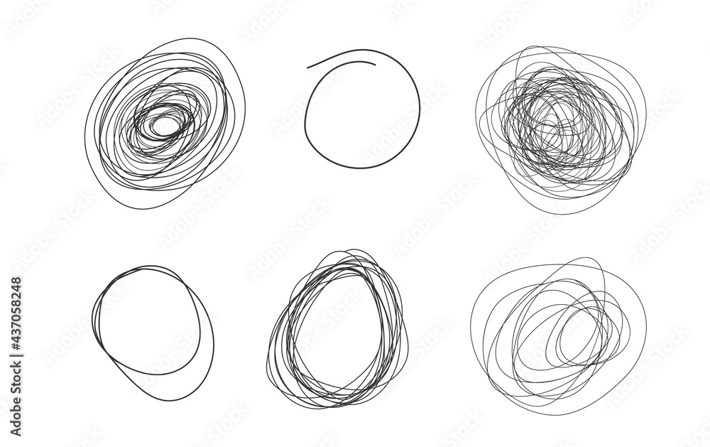 Insane messy line.Set of messy clew symbols connected between them line ...