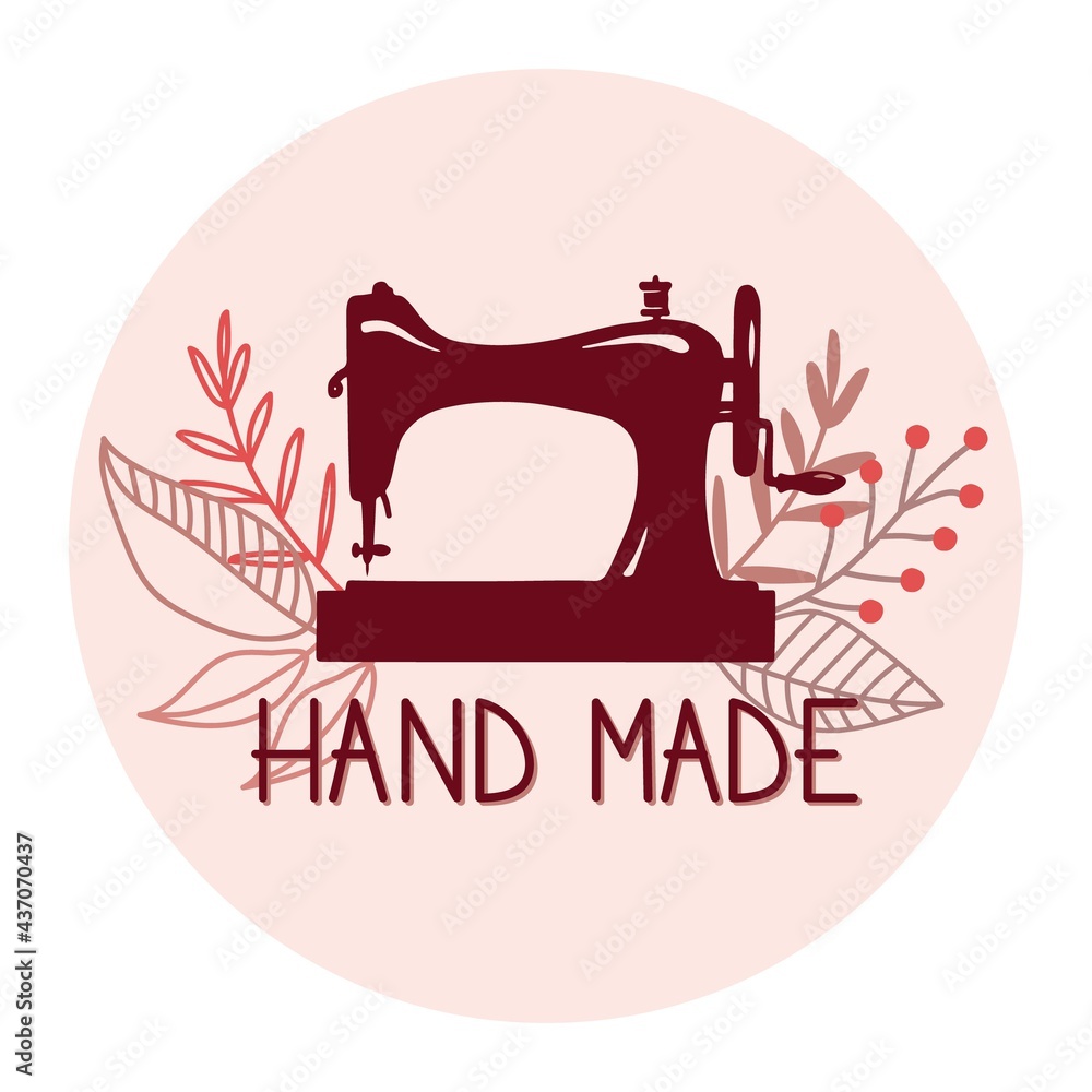 Flat Vector Illustration Of Sewing Machine Stock Vector Adobe Stock