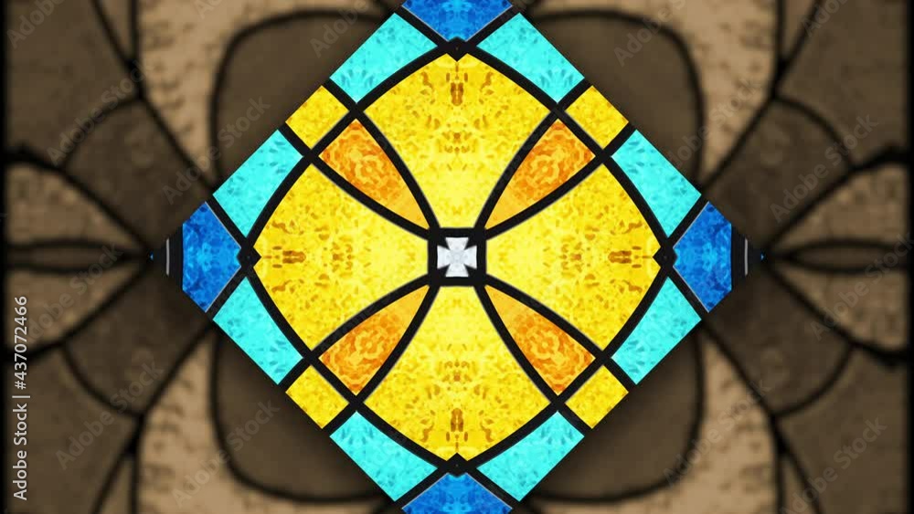 Seamless looping multicolor animation footage. Kaleidoscopic dynamic ...