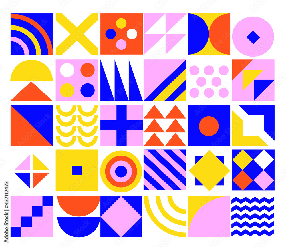 Simple Square Geometric Patterns