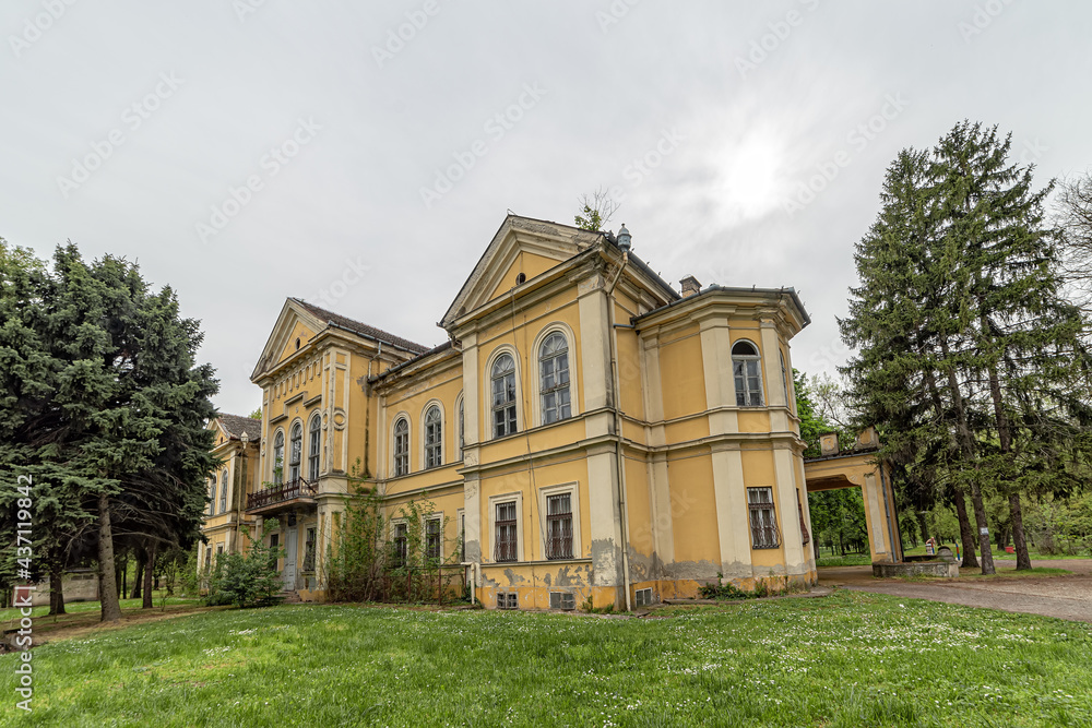Coka, Serbia - May 01, 2021: Lederer Castle, also known as "Marcibanji ...