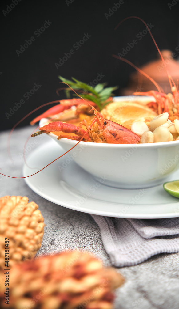 Peruvian Food: Prawns soup, called "Chupe de Camarones", seafood, top ...