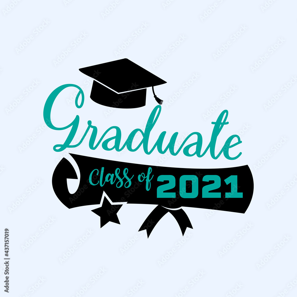 Congrats Graduates vector concept.Class of 2021 design for graduation ...