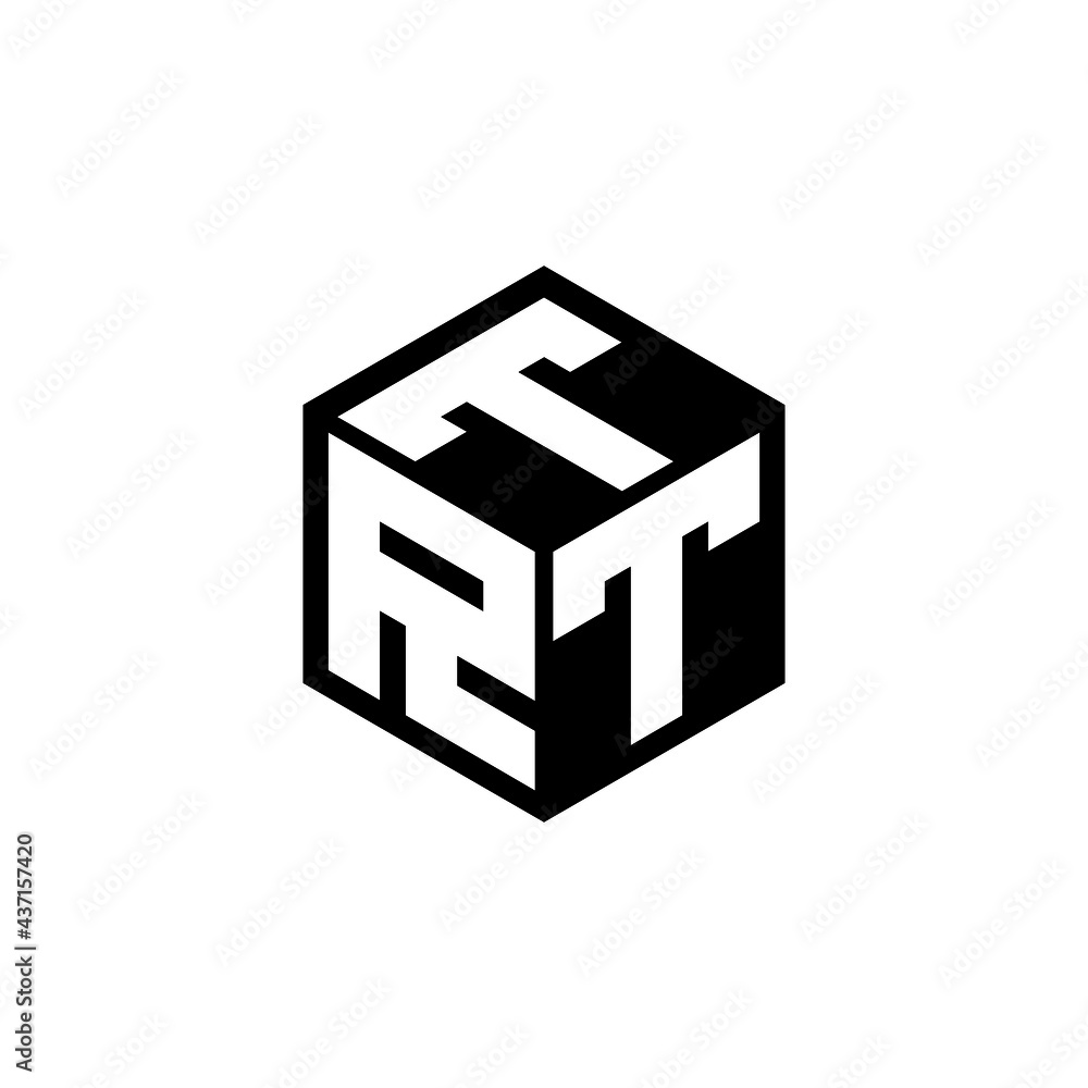 RTT letter logo design with white background in illustrator, vector ...
