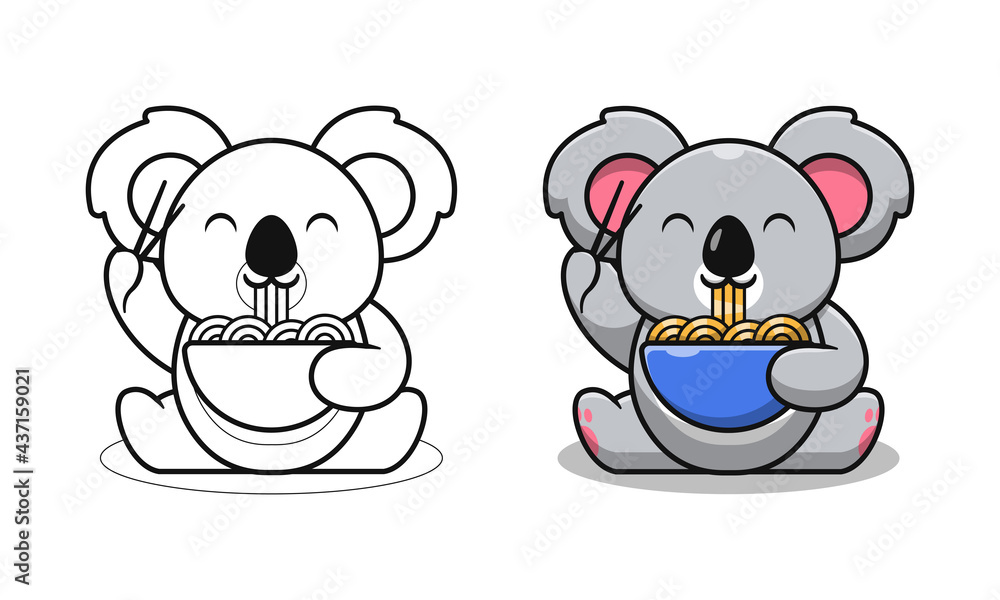 Koala Eating Cartoon