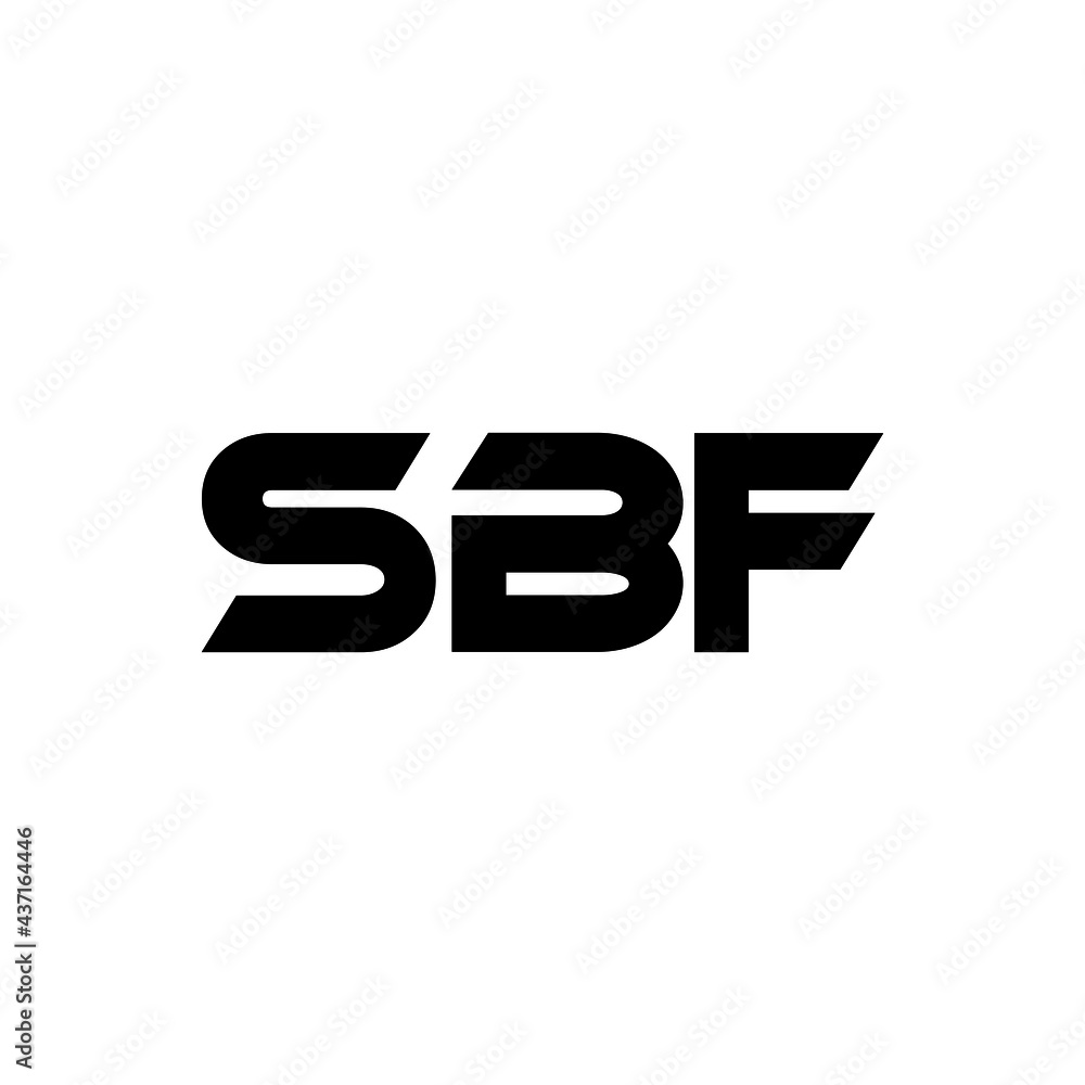 SBF letter logo design with white background in illustrator, vector ...