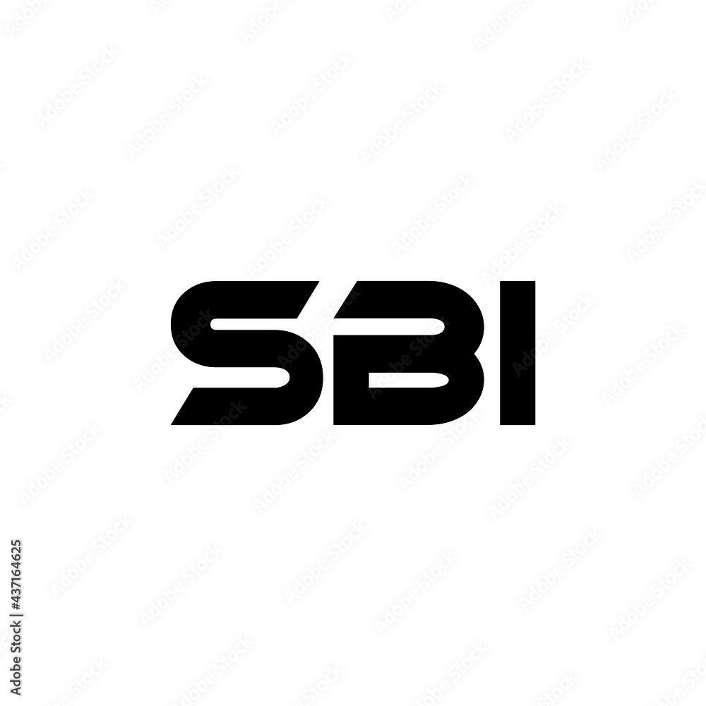 SBI letter logo design with white background in illustrator, vector ...