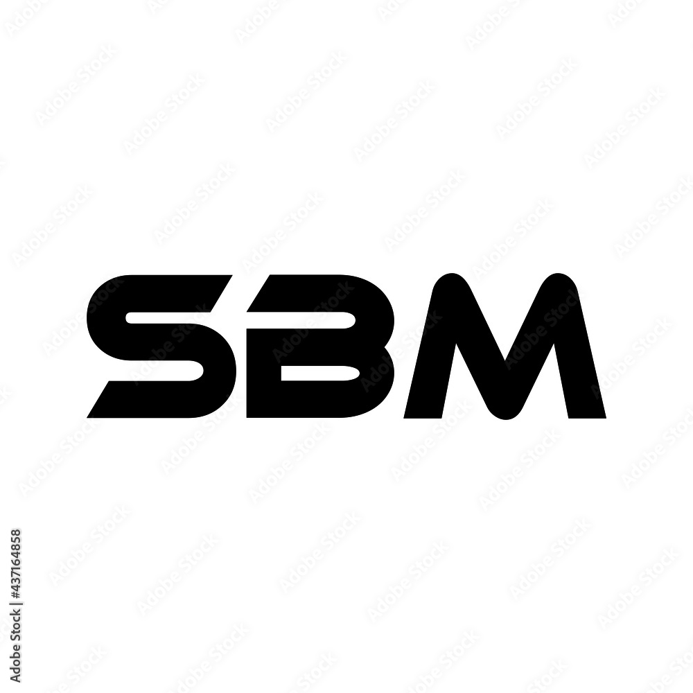 SBM letter logo design with white background in illustrator, vector ...