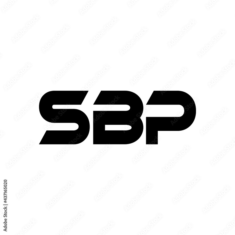 Vecteur Stock SBP letter logo design with white background in ...