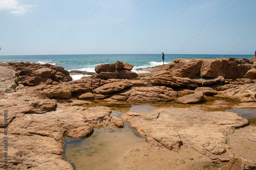 Rock Pools at the Beach with Sea Beyond Stock Photo | Adobe Stock
