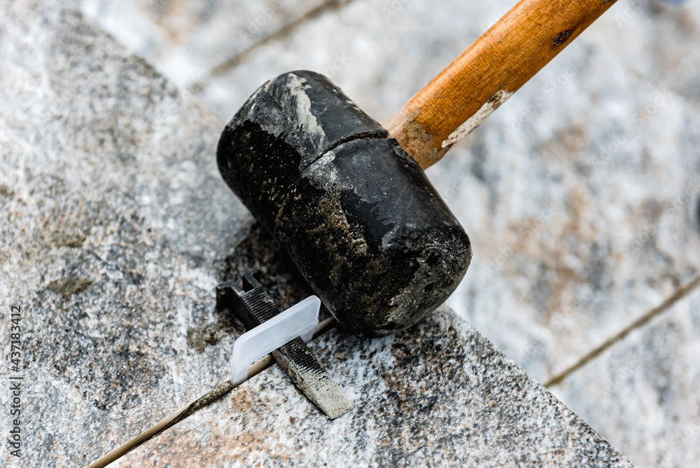 Mason Tool For Curb Stone And Brick Pavement Laying Down, Rubber Rubber ...