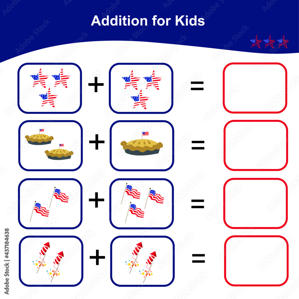 Counting Additional Game for Preschool Children. Educational printable ...