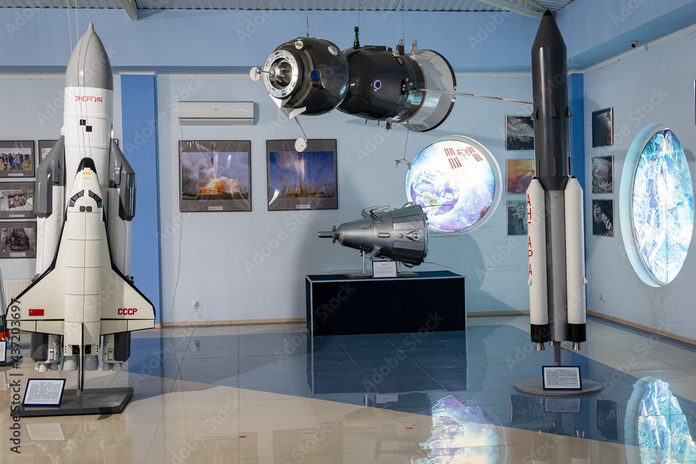 Museum of Cosmonautics and Aviation in Arkhipo-Osipovka. Models of ...