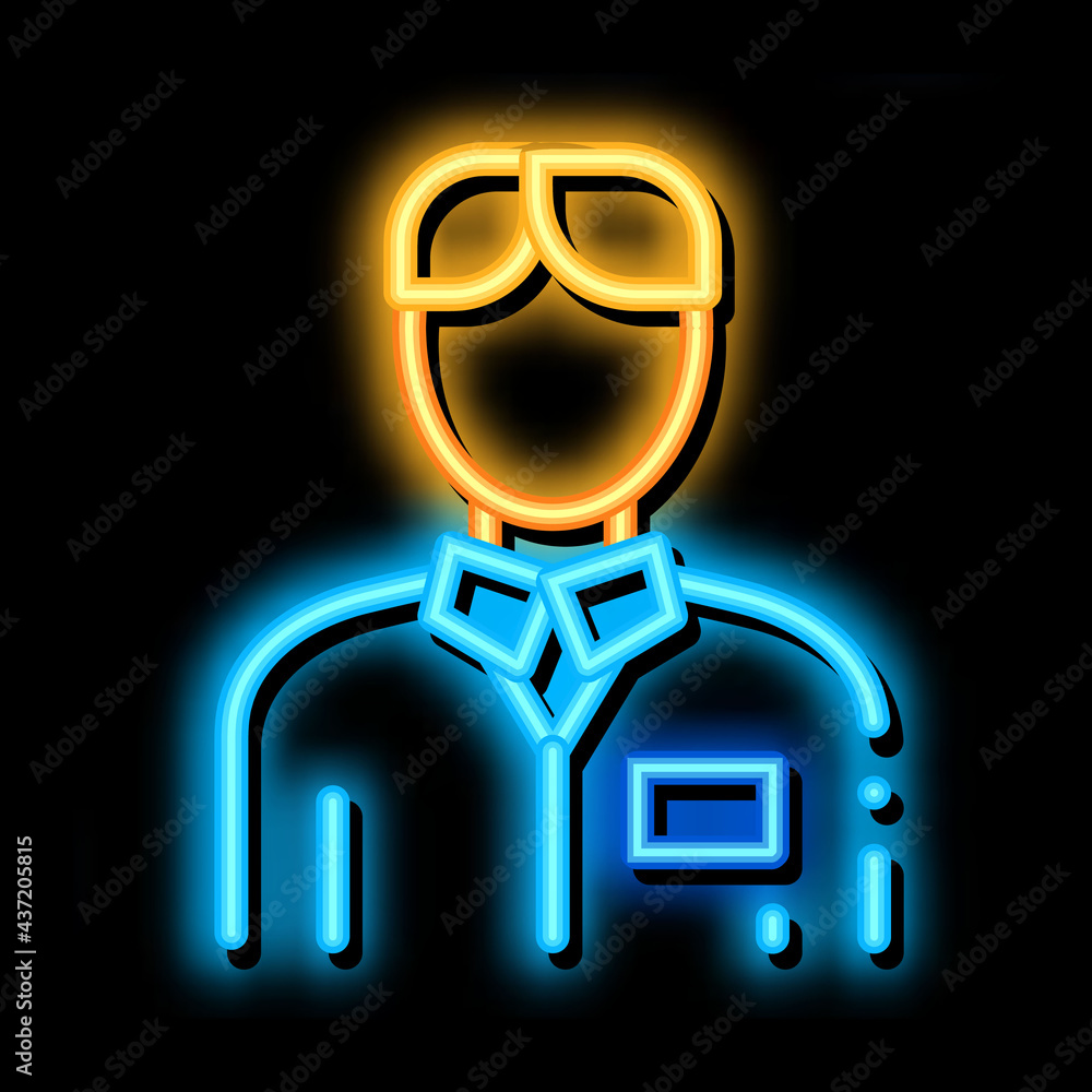 Nurse Silhouette neon light sign vector. Glowing bright icon Nurse ...