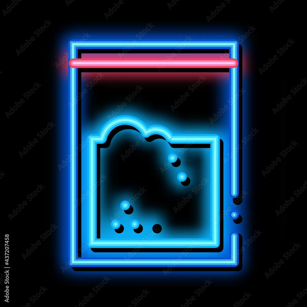 Cocaine Drug Bag neon light sign vector. Glowing bright icon Cocaine ...