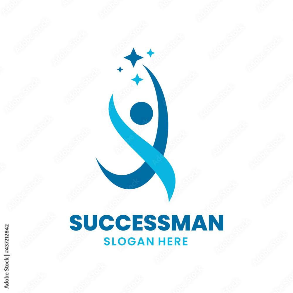Success people logo template design. Leadership logo concept. Healthy ...