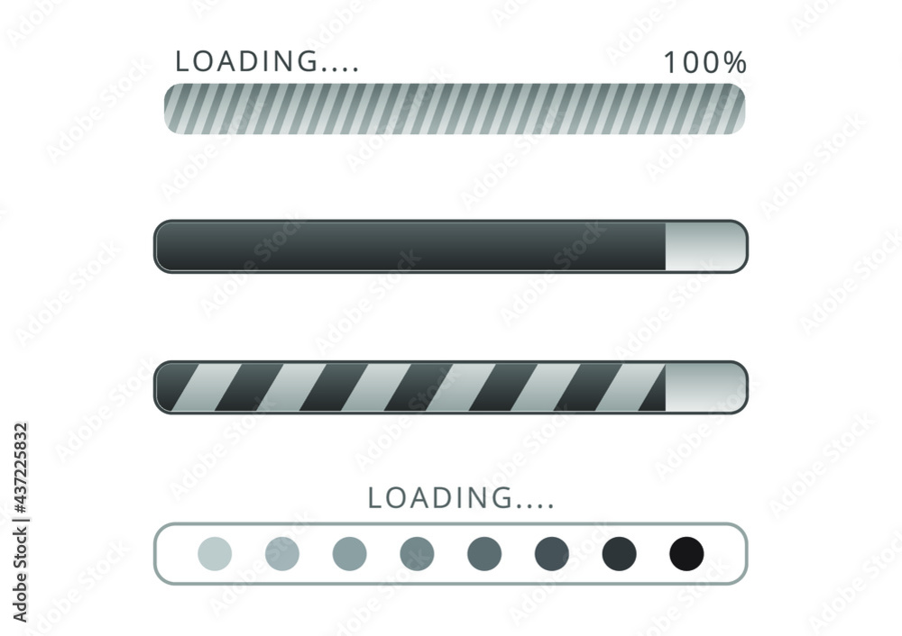 Loader premium collection. Loading status sign icon. Download progress ...