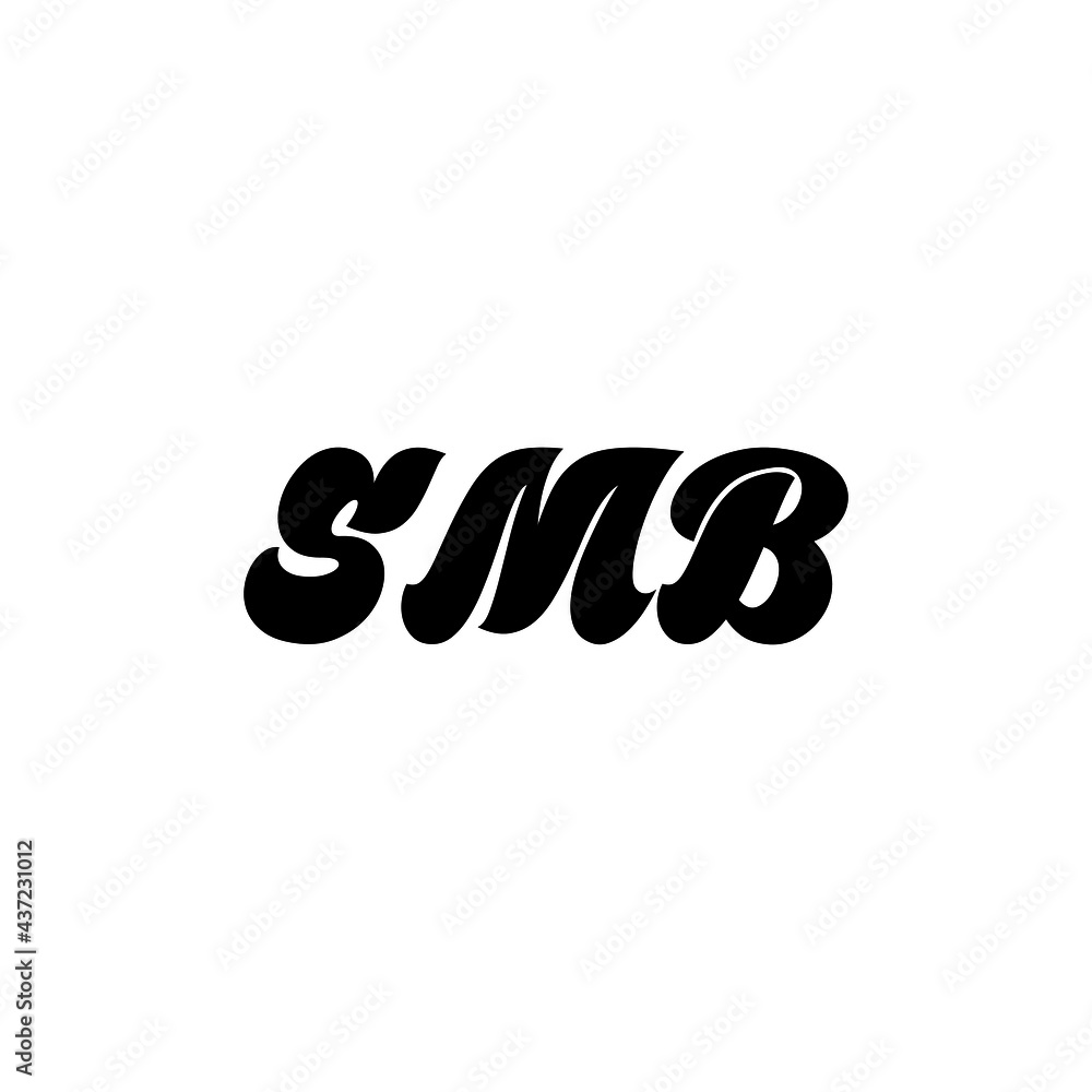Vecteur Stock smb letter logo design with white background in illustrator, vector logo modern ...