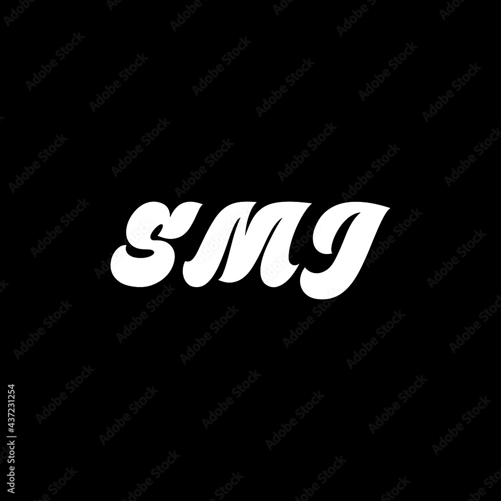 smj letter logo design with black background in illustrator, vector ...