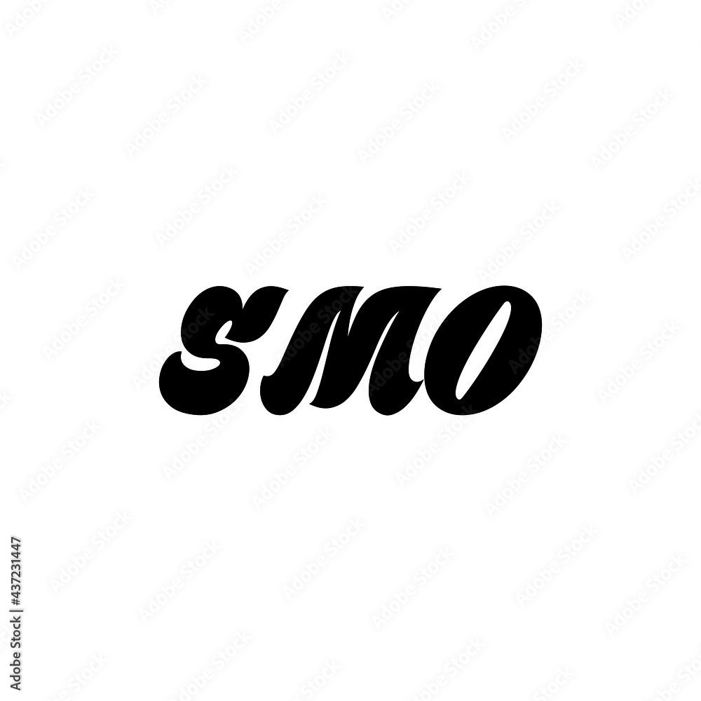 smo letter logo design with white background in illustrator, vector ...